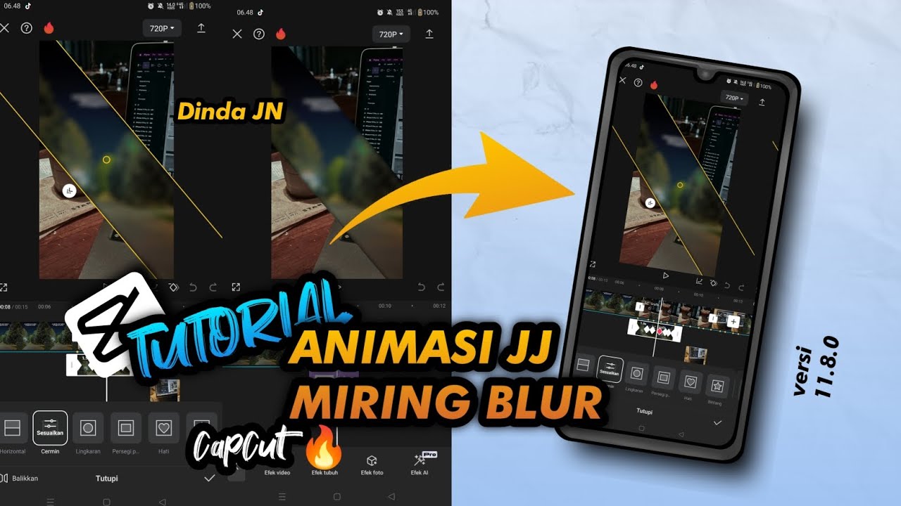 Tutorial Animasi jj Miring Blur | Dinda JN - YouTube