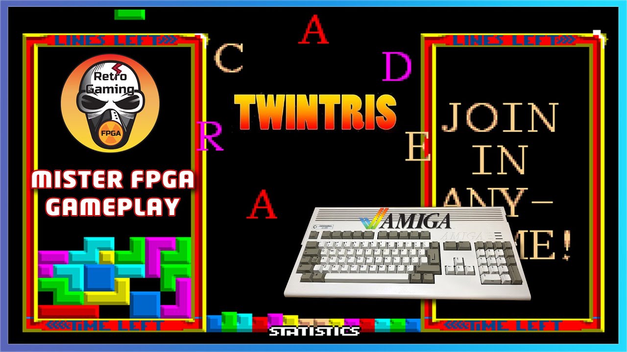 Twintris - Commodore Amiga gameplay on Mister FPGA - YouTube
