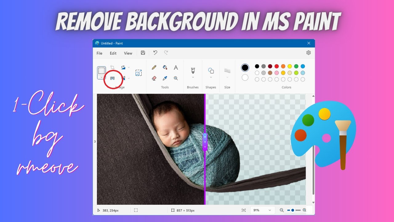 How to Remove Background from Photos in MS Paint in 1 Click - YouTube