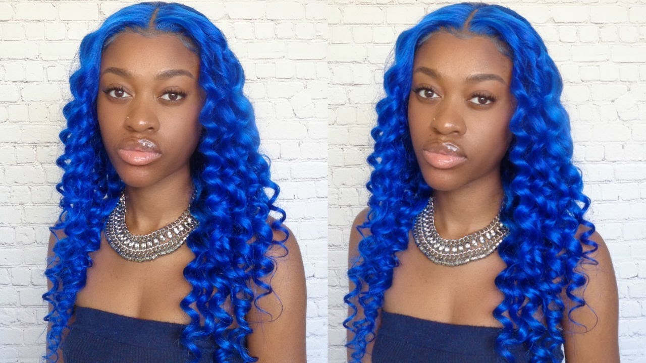 How To: DYE MY BLONDE WIG (MOONLIGHT BLUE) | ft. SuperNova Hair - YouTube