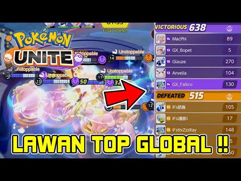 LAWAN TIM PRO PLAYER TOP 100 !! SIAPA TAKUT ? (takut deng) | Pokemon Unite (Indonesia)