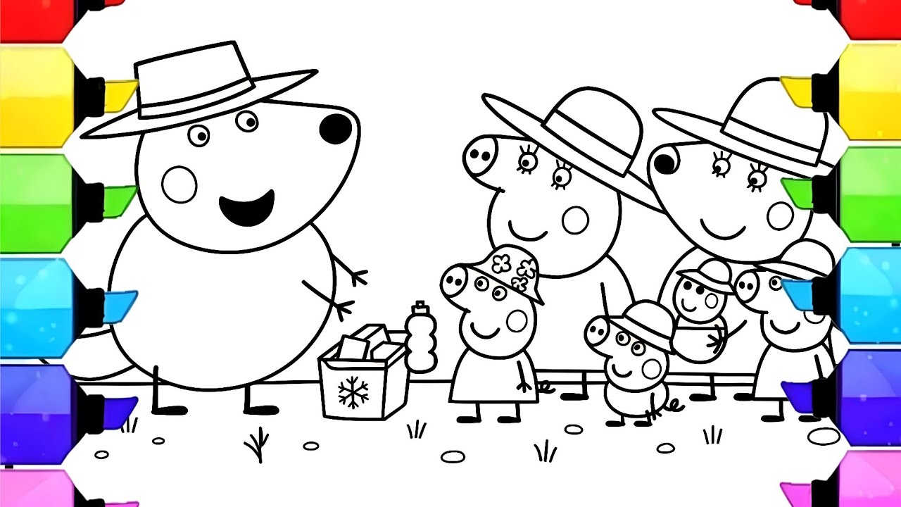 Peppa Pig is helping Dany Dog Drawing Easy, Peppa Pig Drawing, Peppa ...