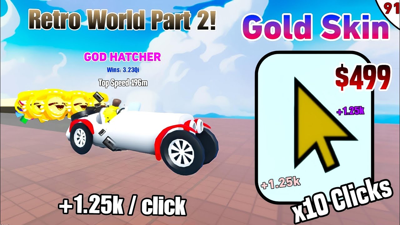 Retro Event World Part 2 | Gold Skin x10 Clicks - NEW PETS & Race ...
