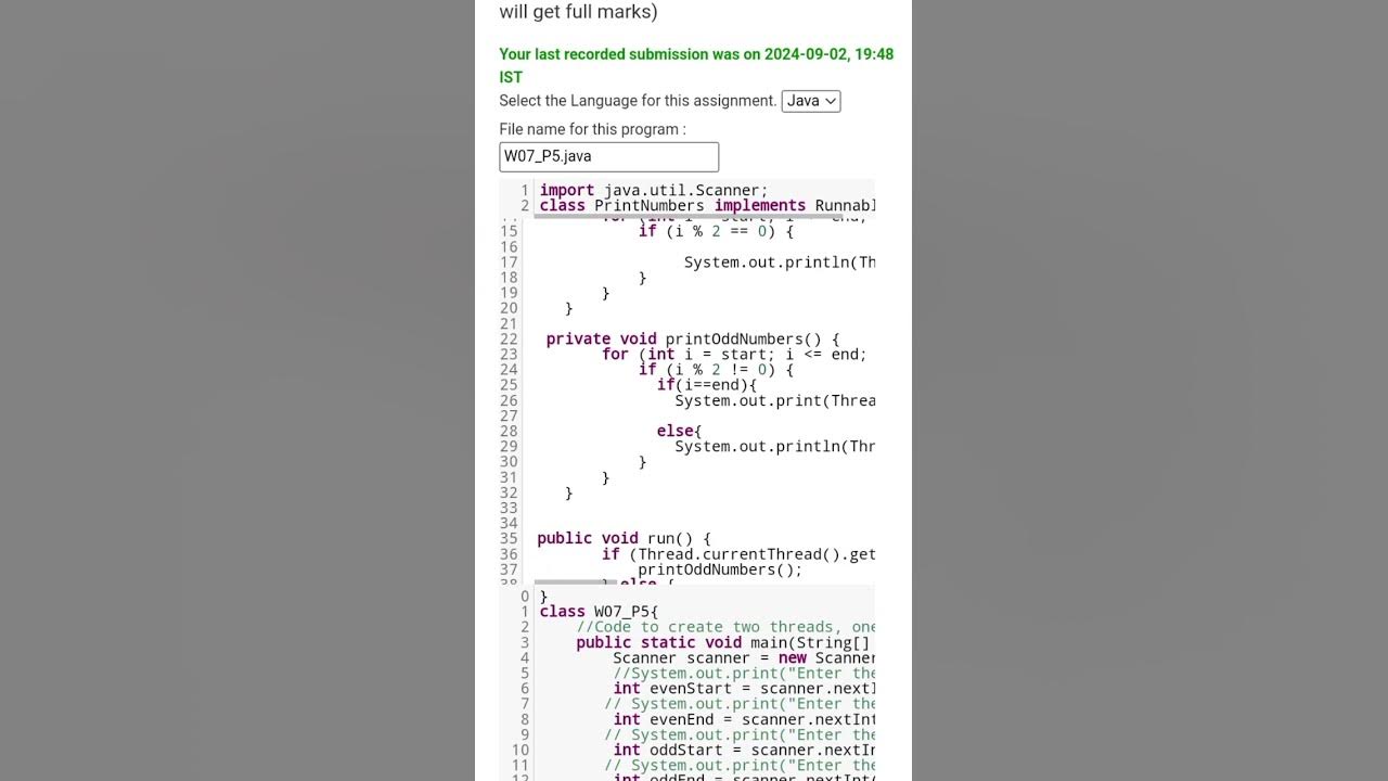 Week 7 Programming Assignment 5 Nptel Java - YouTube