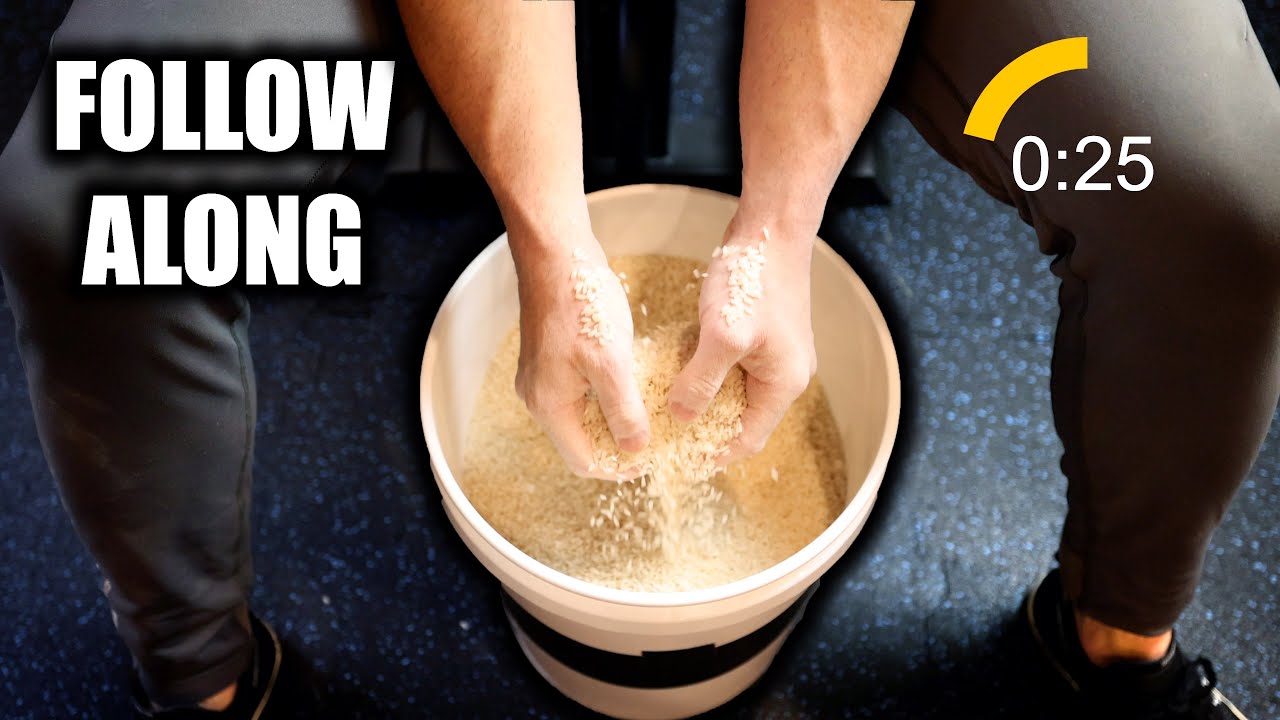 Rice Bucket Training Follow Along Workout YouTube