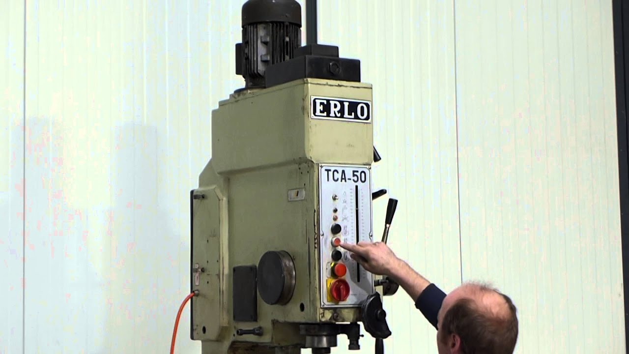 Pillar drill sauelenbohrmaschine ERLO kolomboor TCA 50 MACH4METAL - YouTube