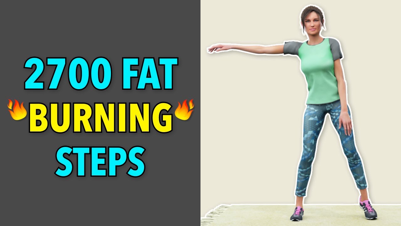 2700 Steps at Home: Fat Burning Walking Workout - YouTube