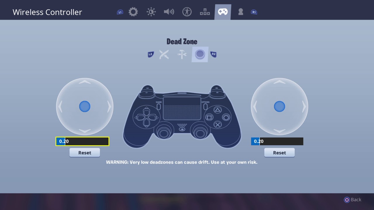 My settings dead zone - YouTube
