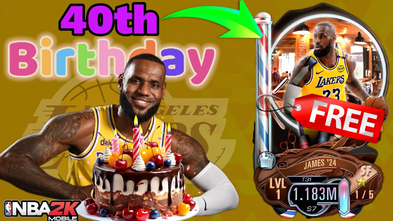 nba 2K mobile codes ! FREE LeBron James Birthday Code is here ! Redeem Now #nba2kmobile - YouTube