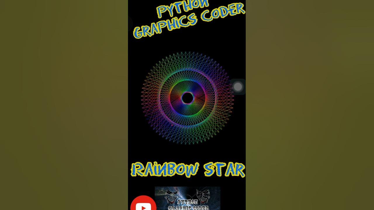 Creating A Colorful Masterpiece Python Turtle Rainbow Star Design Learntocode Python Youtube