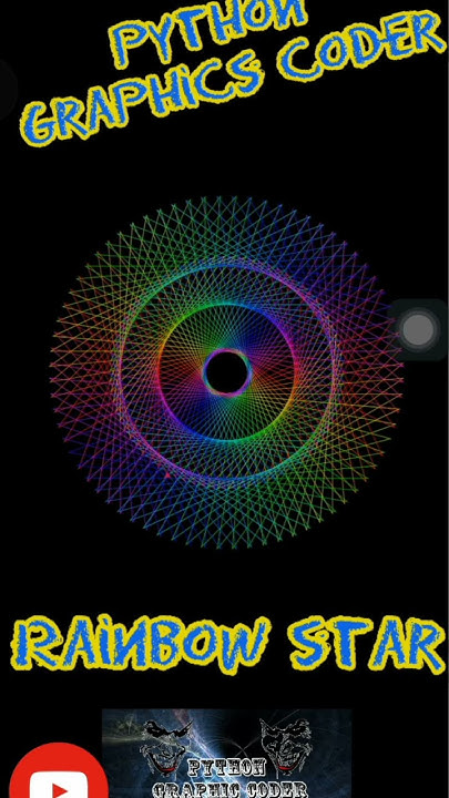 "Creating a Colorful Masterpiece: Python Turtle Rainbow Star Design" # ...