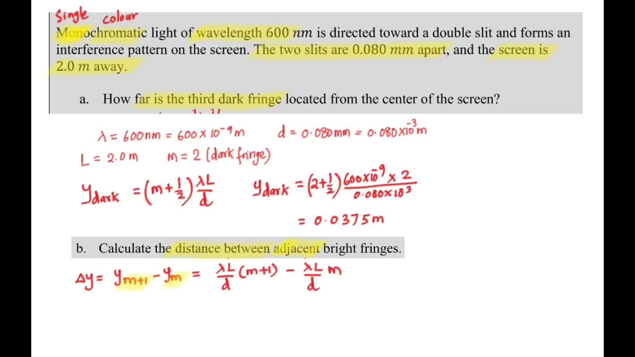 Interference sample Problem-1 - YouTube