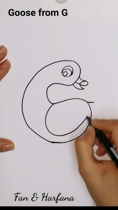 The Sweetest Goose from Letter G 😮#drawing lovely cute Goose from G you ...