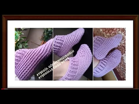 Ev Botu Fıstıklı Tığ işi Patik modeli, Crochet Pattern