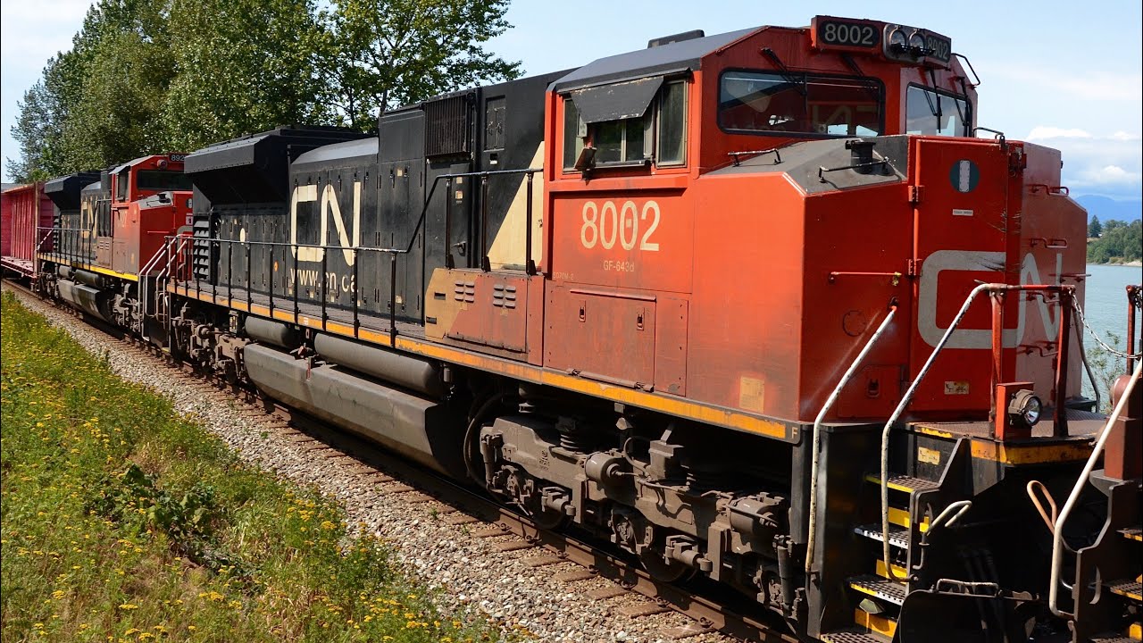 CNR Train Spotting HD: CN 3029 East, Q108 highballs Hydro BC: 2023/8/6 ...