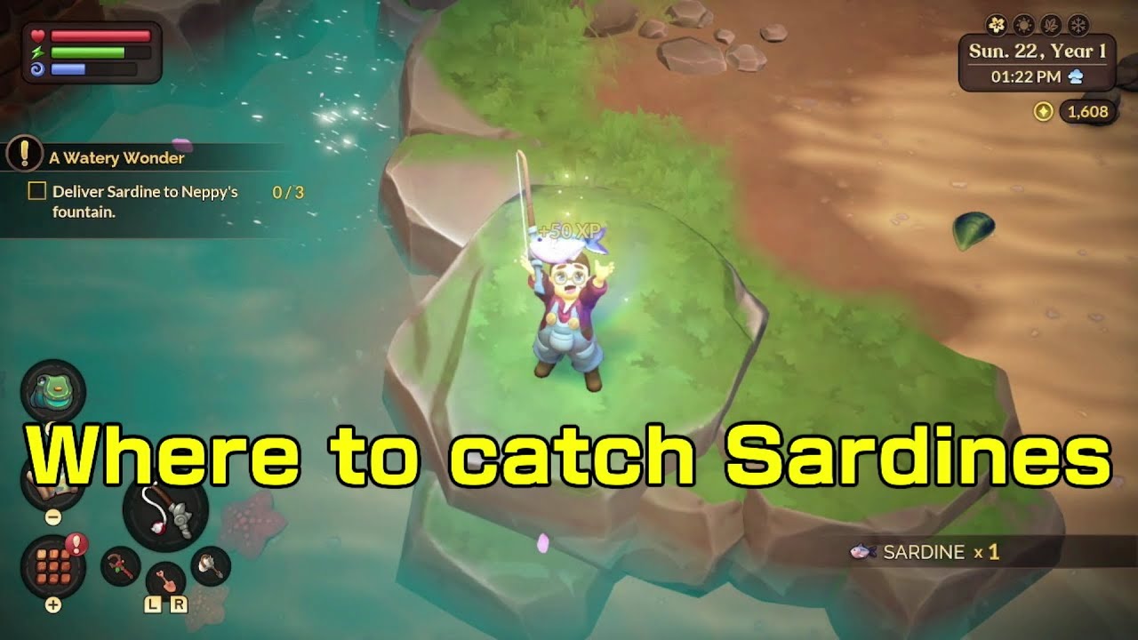 Fae Farm | Where to catch Sardines | Deliver 3 Sardines to Neppy's ...