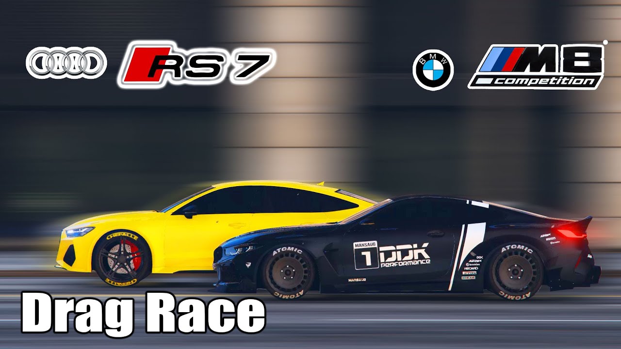 BMW M8 F92 vs Audi RS7 Sportback drag race | BMW M8 Competition vs Audi ...