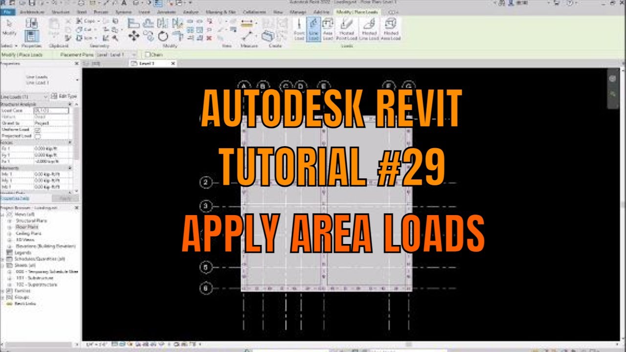 Apply area loads in revit - YouTube