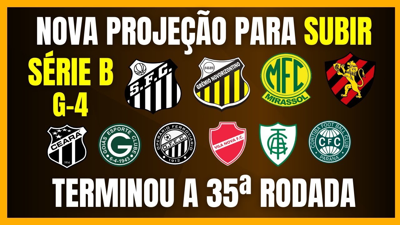 SÉRIE B | NOVA PROJEÇÃO PARA SUBIR | TERMINOU A 35ª RODADA - YouTube