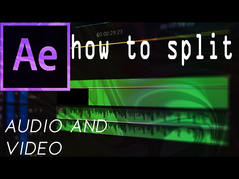 How to split Audio and Video in After effects!! in 18 secs