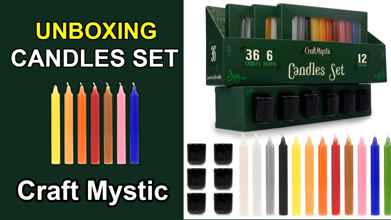 The Candles Set Unboxing Video | Colored Candle Set | Craft Mystic ...