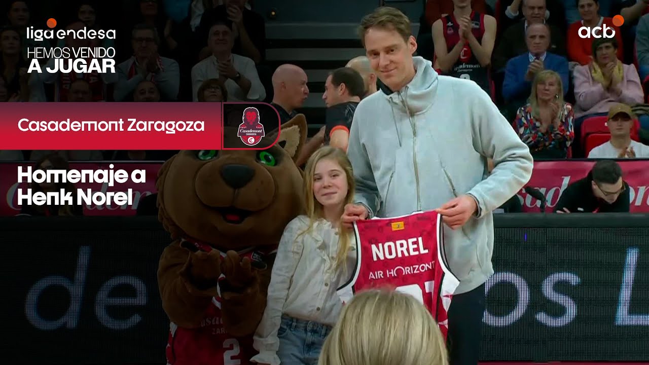 CASADEMONT ZARAGOZA homenajea a su mítico HENK NOREL | Liga Endesa 2024-25 - YouTube