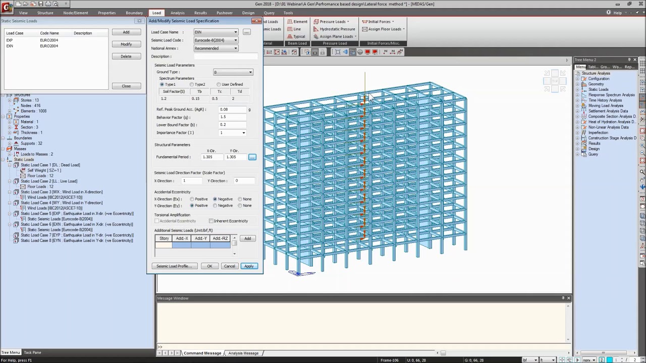 Static & Dynamic Seismic Analysis as per Eurocode 8 - YouTube