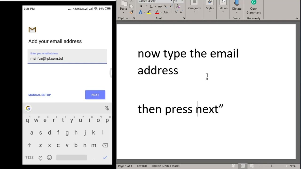 how to setup Outlook Exchange in Gmail apps - YouTube