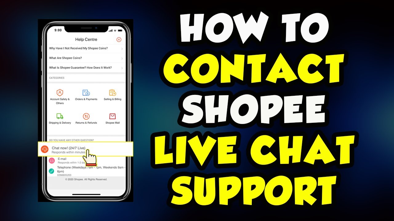 How to Contact Shopee Live Chat Support 24/7 - YouTube