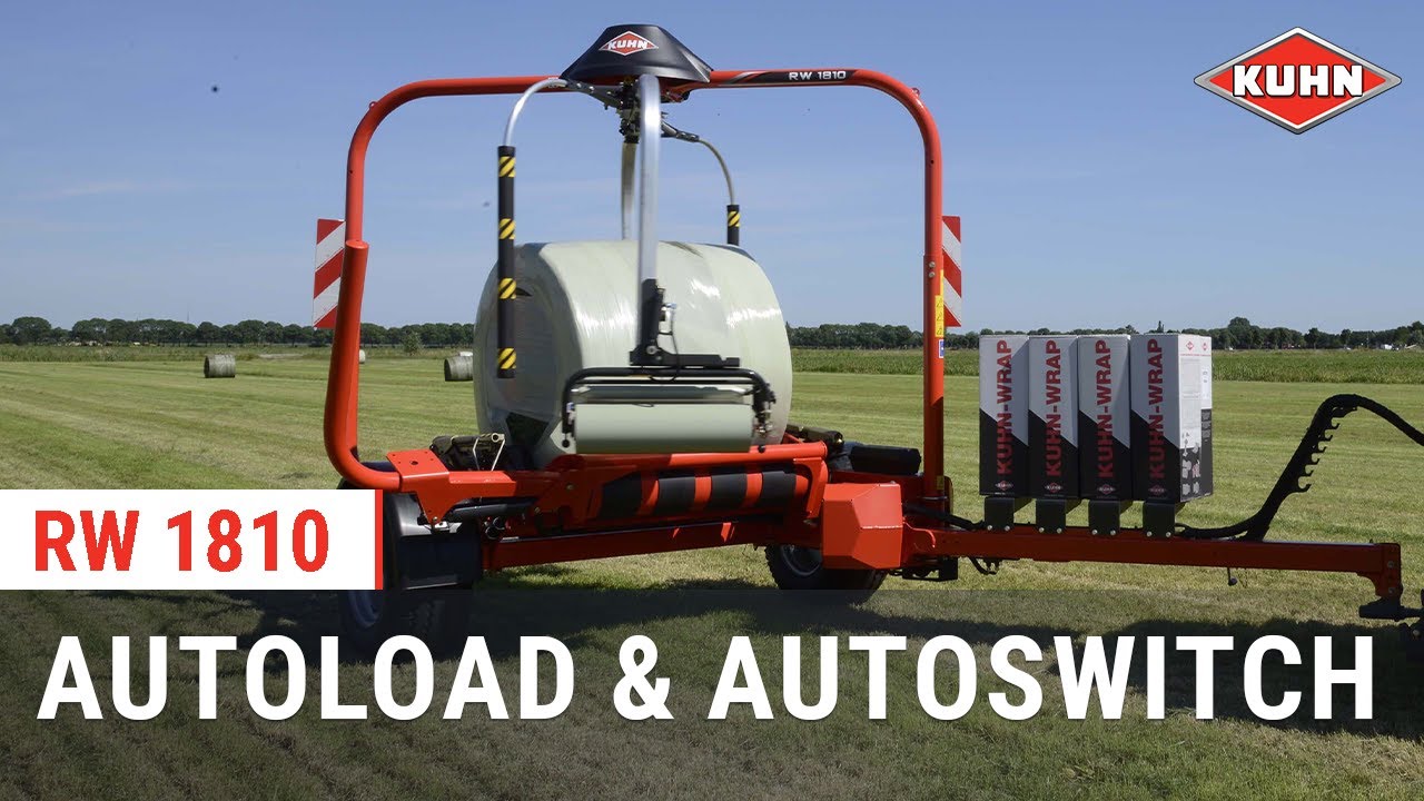 KUHN RW 1810 autoload & autoswitch - Wrapper (in action) - YouTube