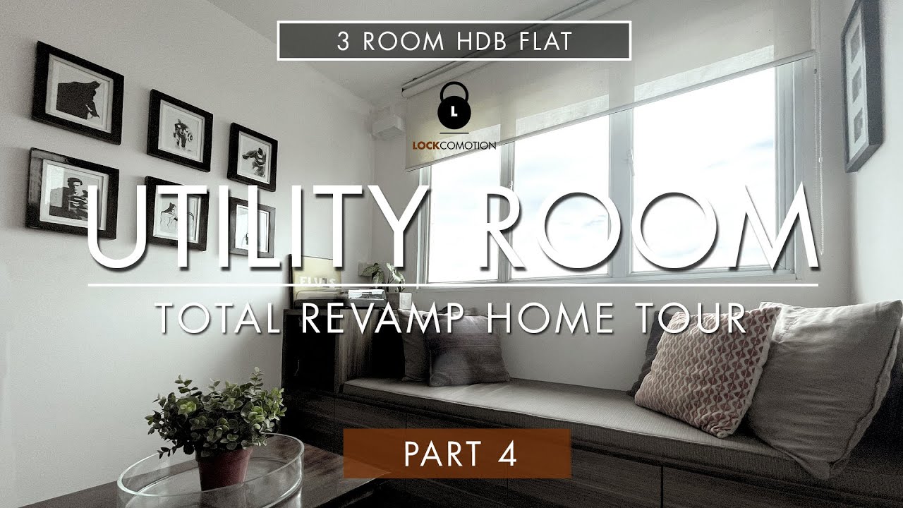 3 ROOM HDB FLAT ROOM TOUR - UTILITY ROOM - Create a Cozy Utility Room ...