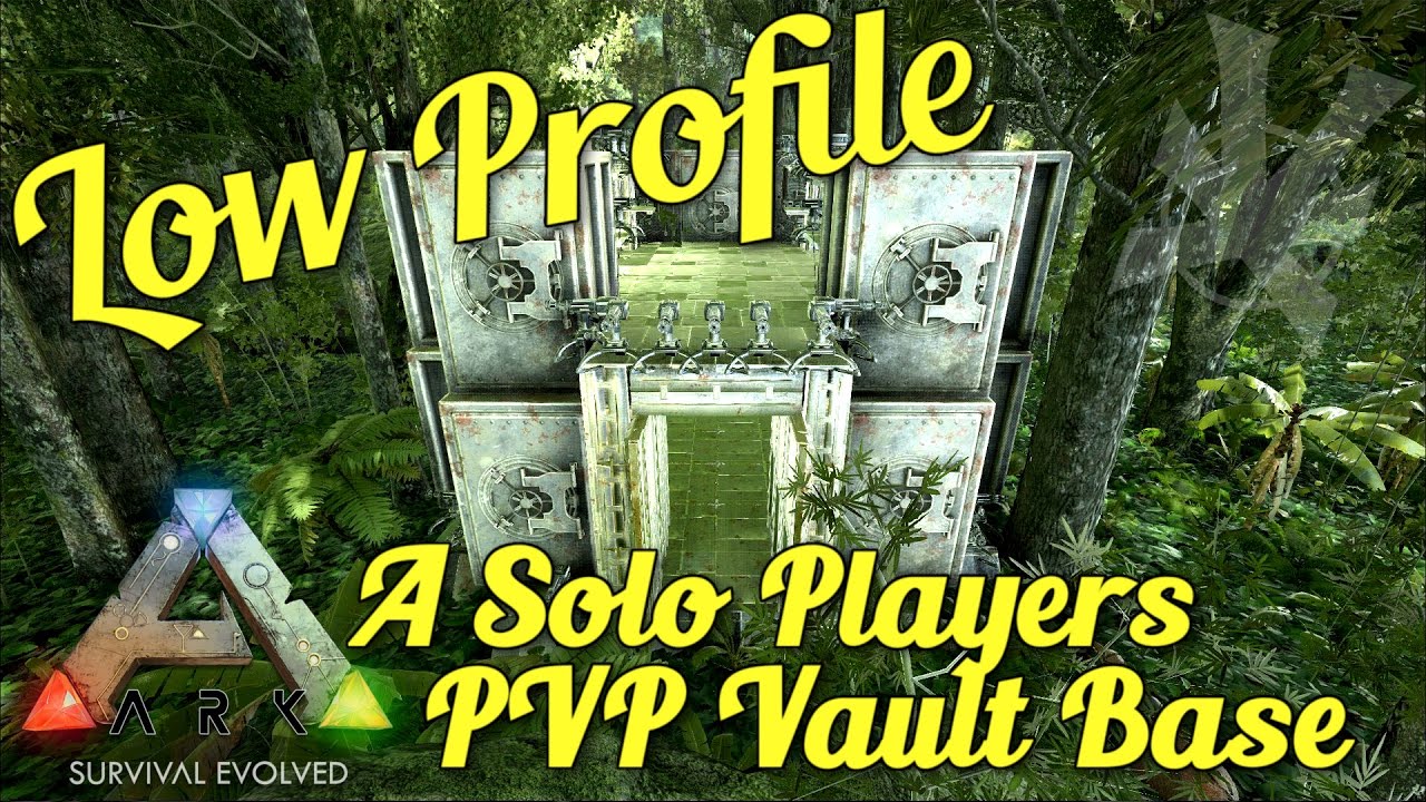 The Solo Vault Base! | Low Profile PVP Build Guide | ARK: Survival ...