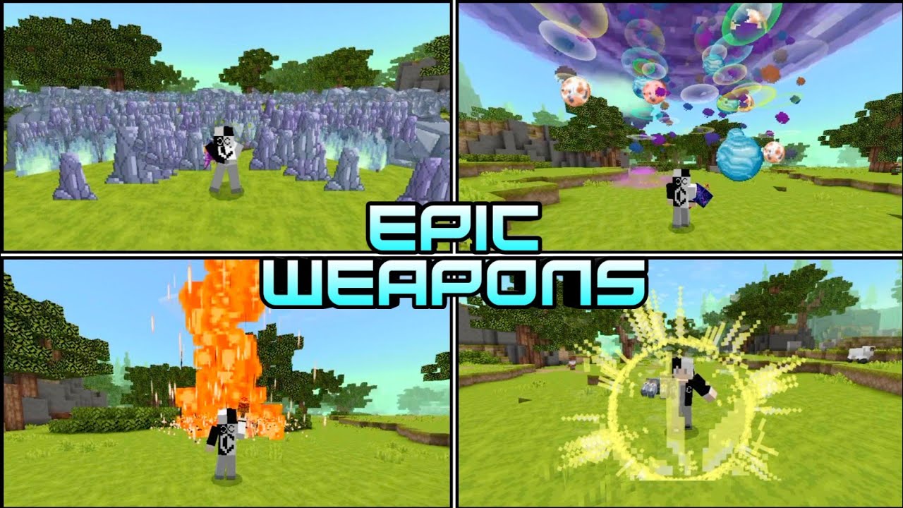 Epic Weapons DLC For Minecraft PE/Bedrock 1.20 - YouTube