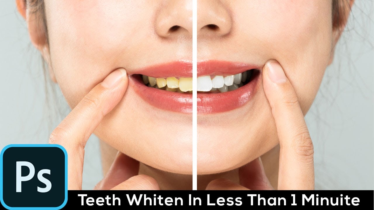 How to Whiten Teeth in Photoshop|| Teeth Color Change||Short Graphic ...