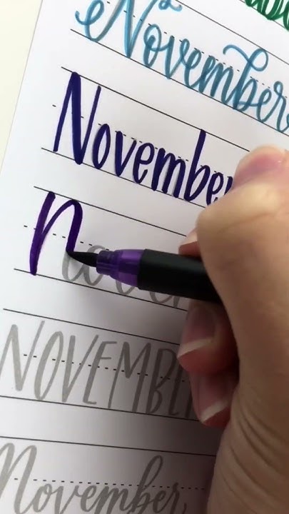 Hand Lettering November in 10 Styles! #calligraphy #handlettering - YouTube