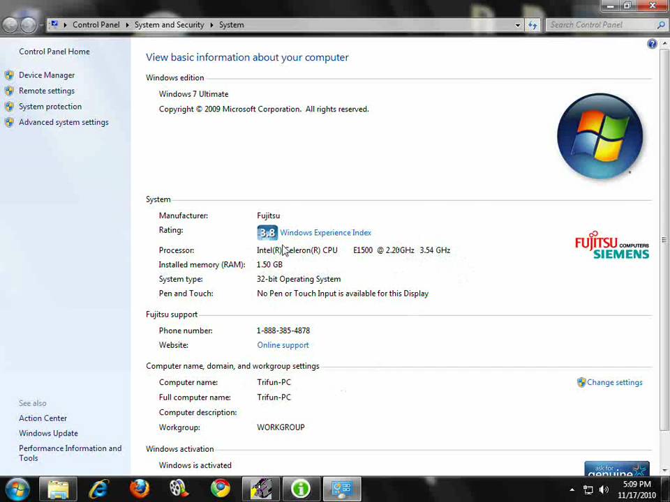 Intel celeron E 1500 dual core overclock to 3.54Ghz. - YouTube