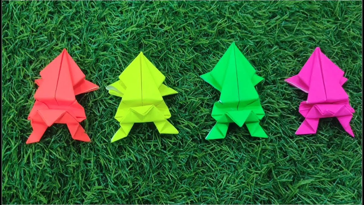 Easy to make paper frog | How to make paper frog ? - YouTube