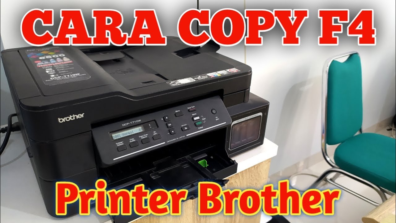 Cara copy f4 | printer brother dcp t710w - YouTube