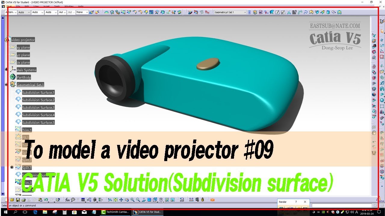 [IMA] CATIA V5. To model a video projector #09 - YouTube