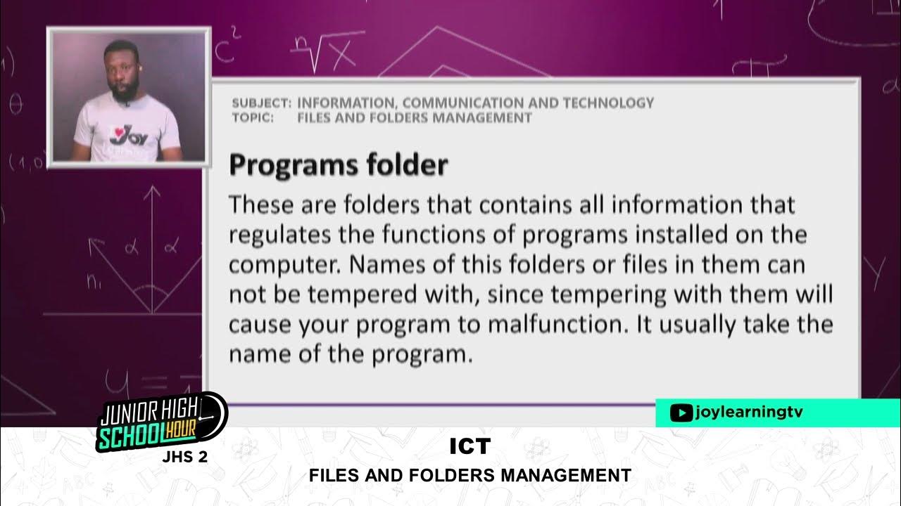 JHS 2 - ICT - Files and Folder Management - YouTube