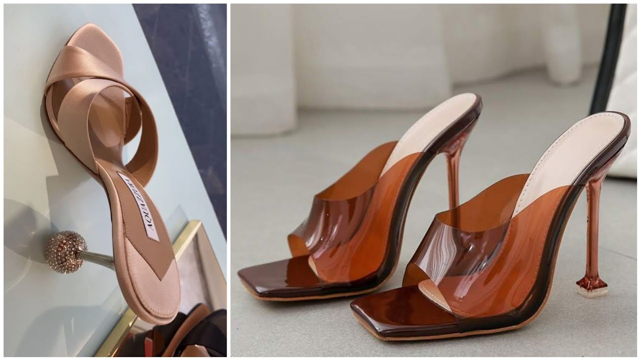 stylish and trendy woman high heel without strappy sandlas design - YouTube