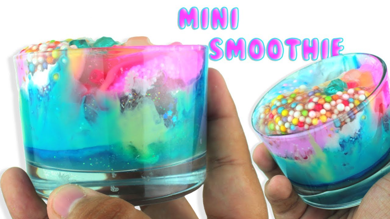MINIATURE SLIME SMOOTHIE !! MIXING ALL OF MY SLIMES TOGETHER !! 25 ...