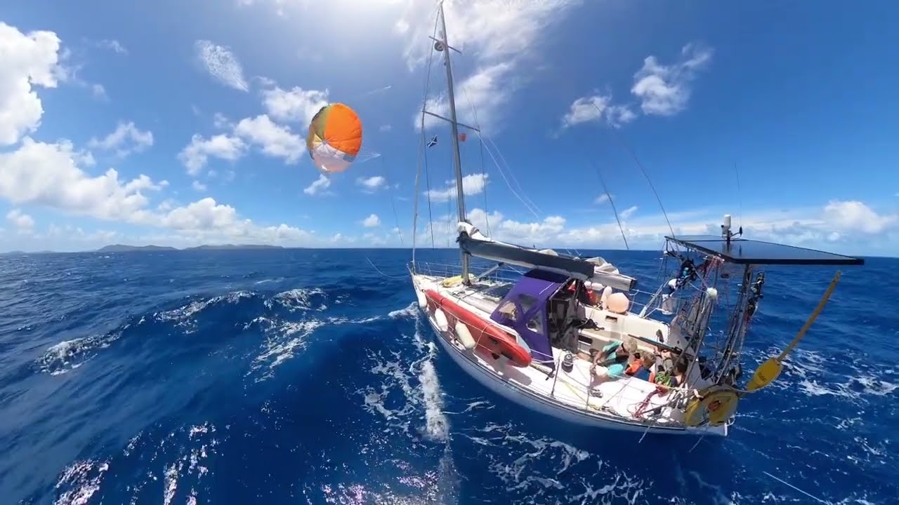 Parachute sail in the Caribbean. - YouTube