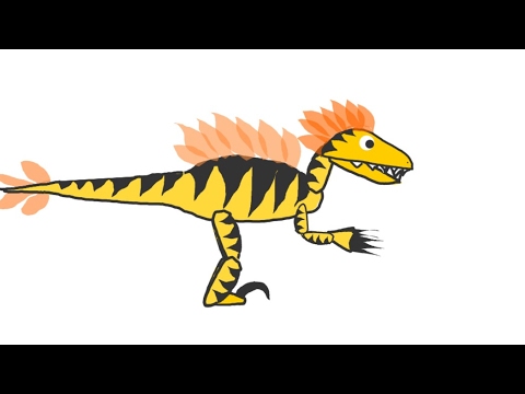 Drawing Cartoons - How To Draw Raptor Model - Part 2 - Legs And Arms ...