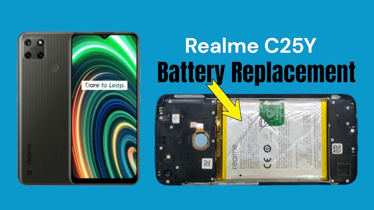 Realme c25y battery replacement | how to change Realme c25y battery # ...