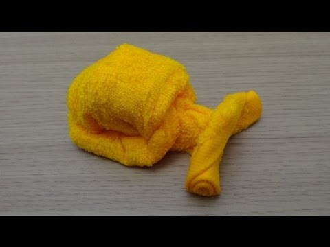 How to Make a Towel Bulldozer おしぼりブルドーザーの作り方 - YouTube