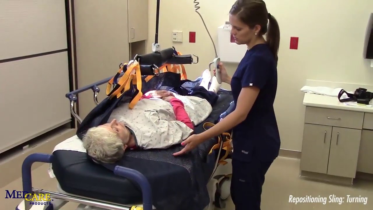 Medcare Repositioning Sling - Patient Turning - YouTube