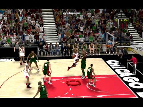 NBA 2k12 - Michael Jordan crazy one-handed layup - YouTube