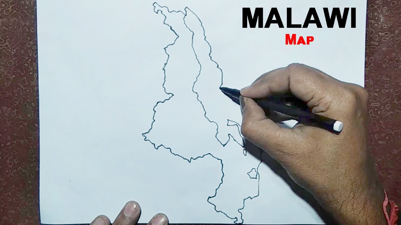 How to draw Map of Malawi - YouTube