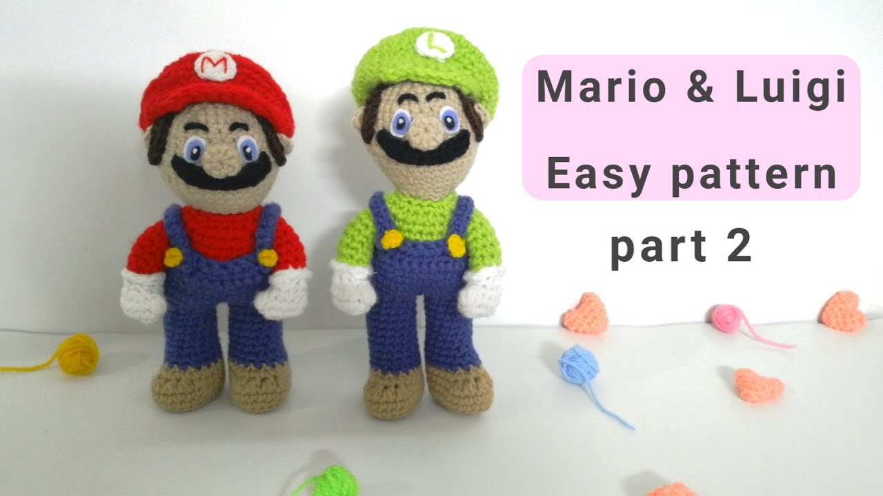 Crochet Mario and Luigi bros with English subtitle, part 2 - YouTube